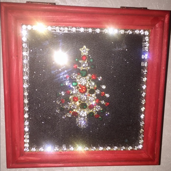 Holiday | Framed Christmas Tree Art In A Small Shadow Box | Poshmark